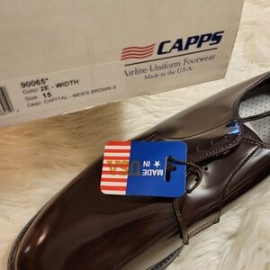 Capps | Shoes | Capps Airlite Uniform Footwear Mens Capital Brown Shiny ...